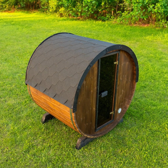BR Traditional Thermowood Barrel Sauna 2-3 Person Complete Kit ...